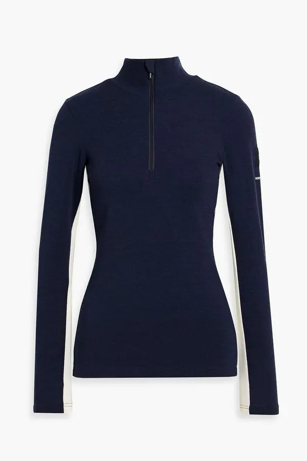 WE NORWEGIANS Voss Woolblend Piqué Base Layer - Navy