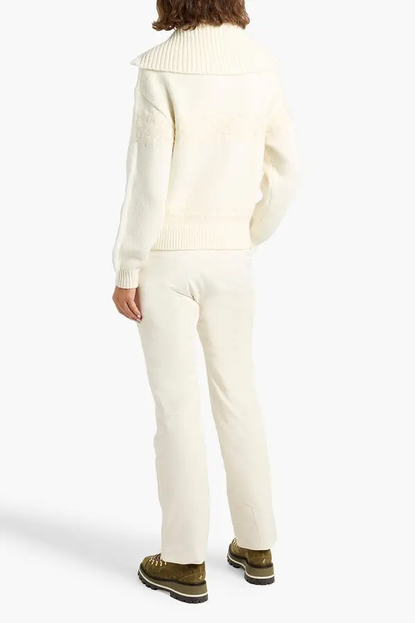 Bogner Elana Jacquard-knit Wool-blend Half-zip Sweater