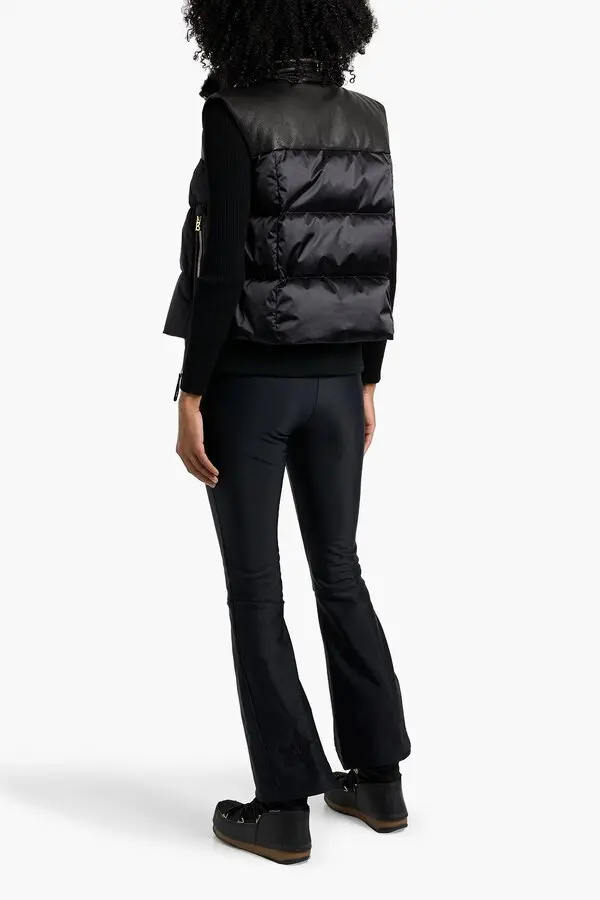 Bogner Nelli Leather-paneled Quilted Down Vest