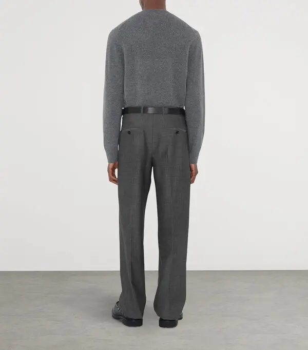 Burberry Cashmere-blend Slim Sweater - Grey