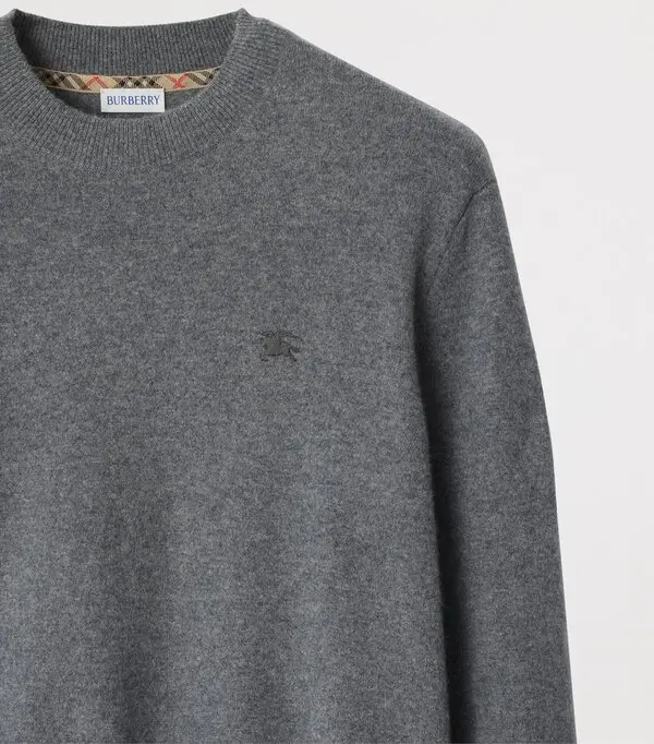 Burberry Cashmere-blend Slim Sweater - Grey