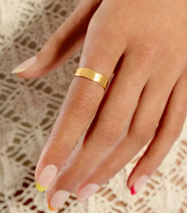 Monica Vinader Vermeil Siren Me Ring - Gold