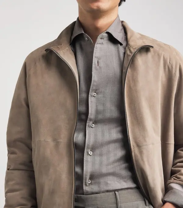 Corneliani Cotton-blend Herringbone Shirt
