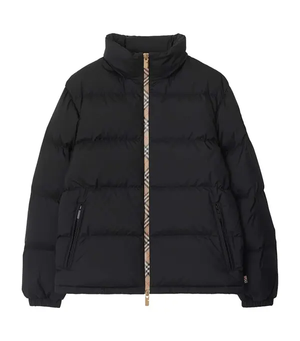 Burberry Down Checked-tape Puffer Jacket
