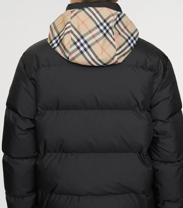 Burberry Down Checked-tape Puffer Jacket