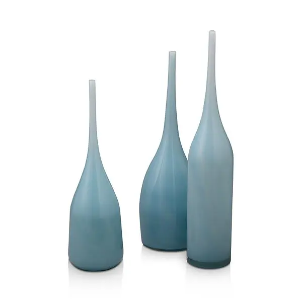 JAMIE YOUNG CO. Pixie Decorative Glass Vases, Set Of 3 - Blue