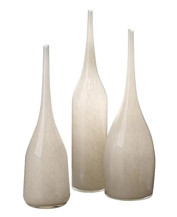 JAMIE YOUNG CO. Pixie Decorative Glass Vases, Set Of 3 - Grey