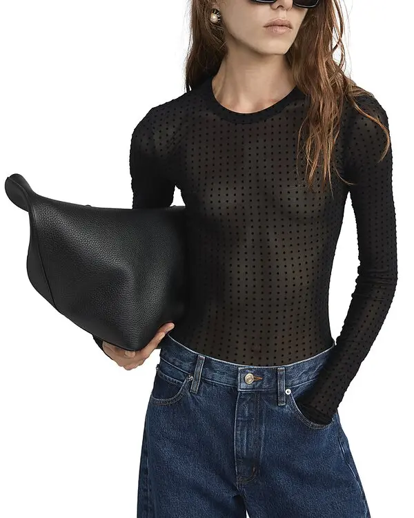 FRAME Mesh Polka Dot Top