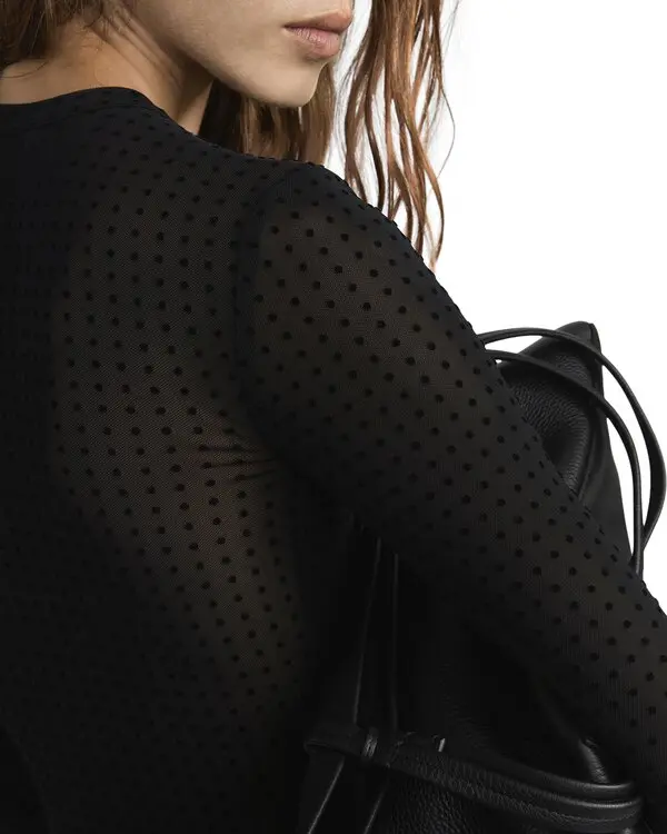 FRAME Mesh Polka Dot Top