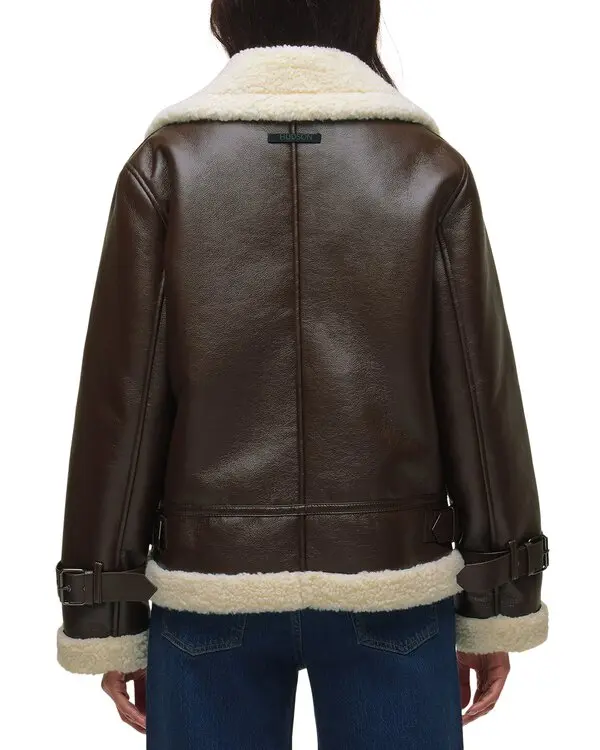 Hudson Jeans Faux Leather Sherpa Jacket