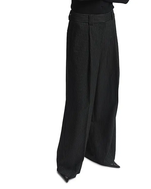 SAINT ART Pleated Pinstripe Pants