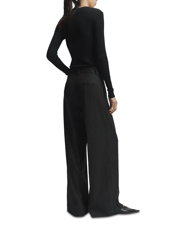 SAINT ART Pleated Pinstripe Pants