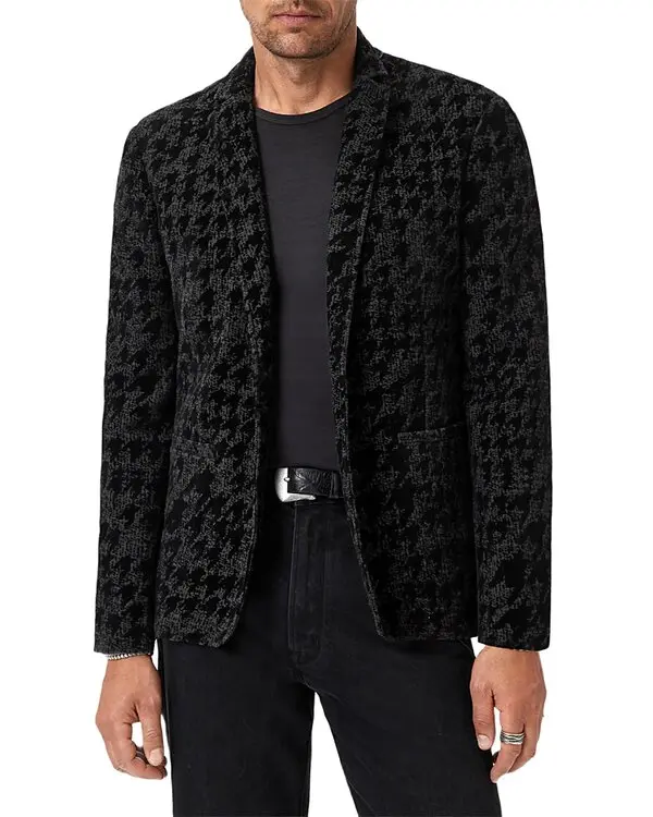 John Varvatos Kal Houndstooth Knit Blazer