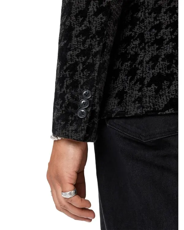 John Varvatos Kal Houndstooth Knit Blazer