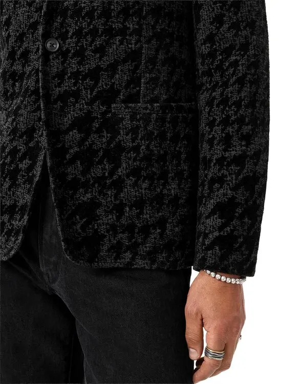 John Varvatos Kal Houndstooth Knit Blazer