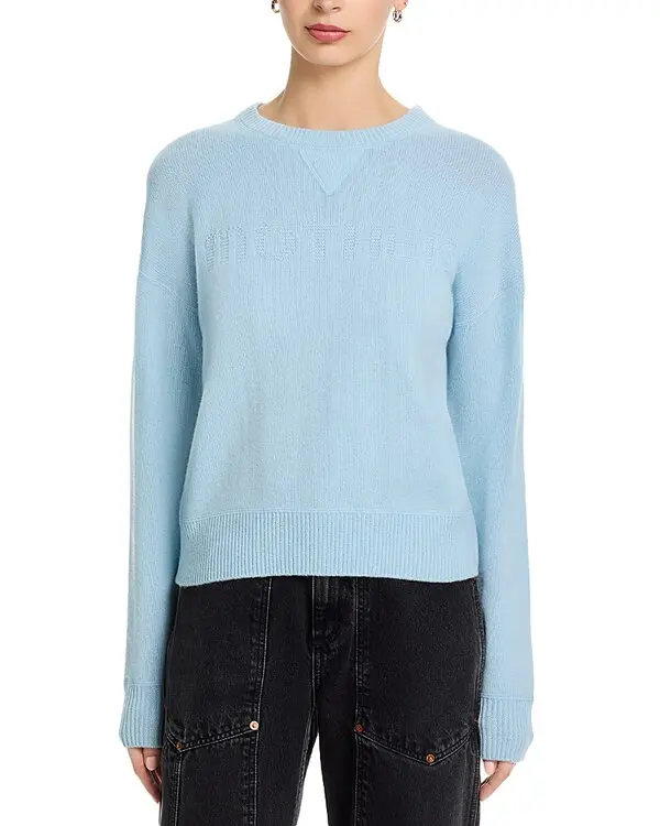 MOTHER The Logo Cashmere Jumper - Light Blue