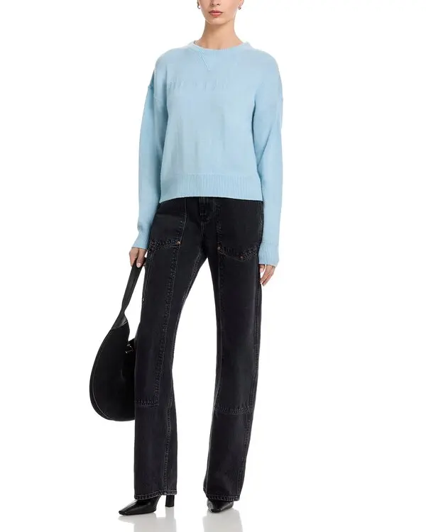 MOTHER The Logo Cashmere Jumper - Light Blue