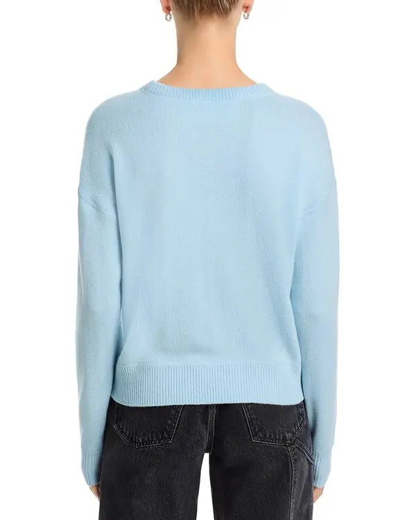 MOTHER The Logo Cashmere Jumper - Light Blue
