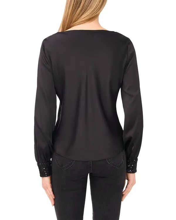 CECE DUPRAZ Long Sleeve Cowlneck Top