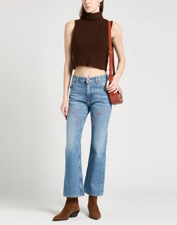 Chloé Boot-cut Jeans With Appliqués - Blue