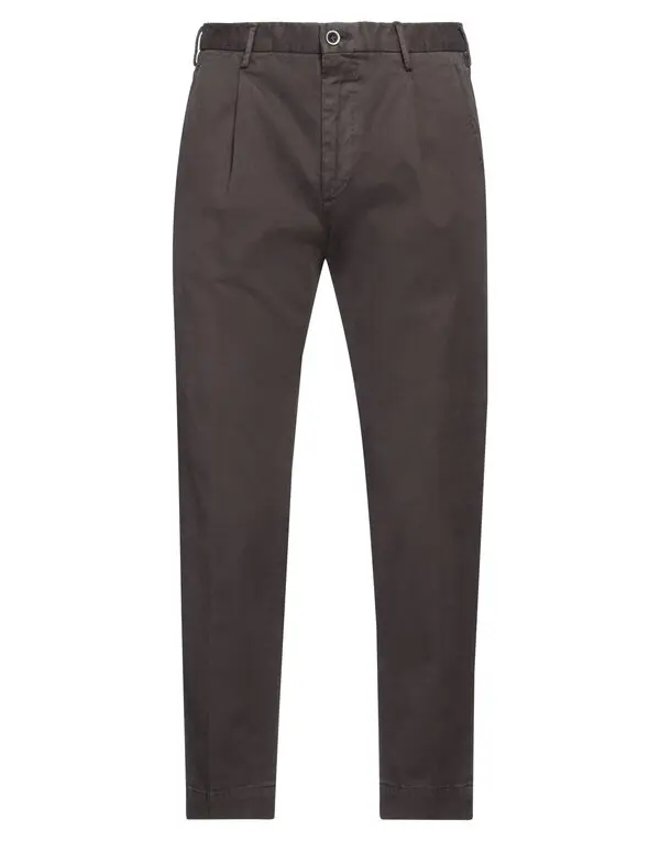 Incotex Casual Tapered Leg Gabardine Pants - Brown