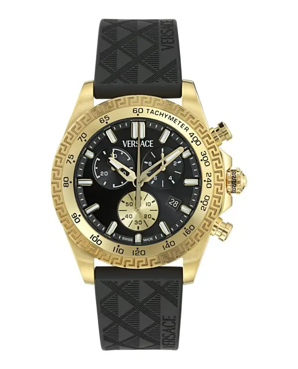Versace Chrono X Leather Ve9k00224 Watch - Stainless Steel