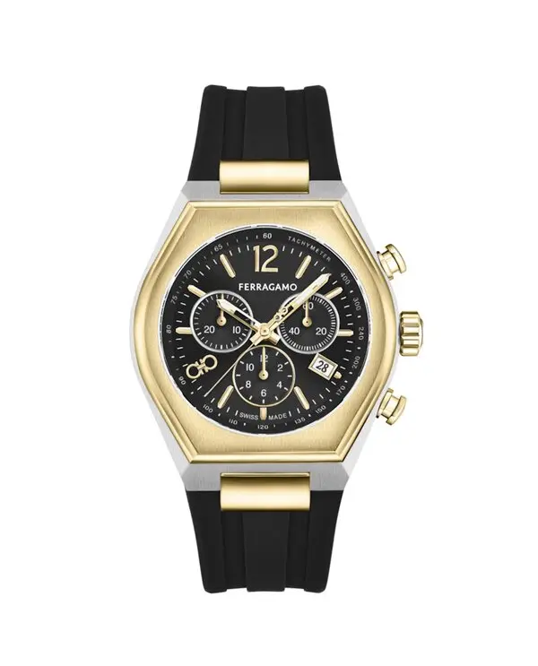 FERRAGAMO Tonneau Chronograph Watch - Stainless Steel