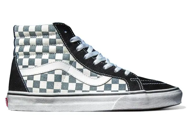 VANS Sk8-hi Reissue Checkerboard High-top Sneakers - Black/citadel