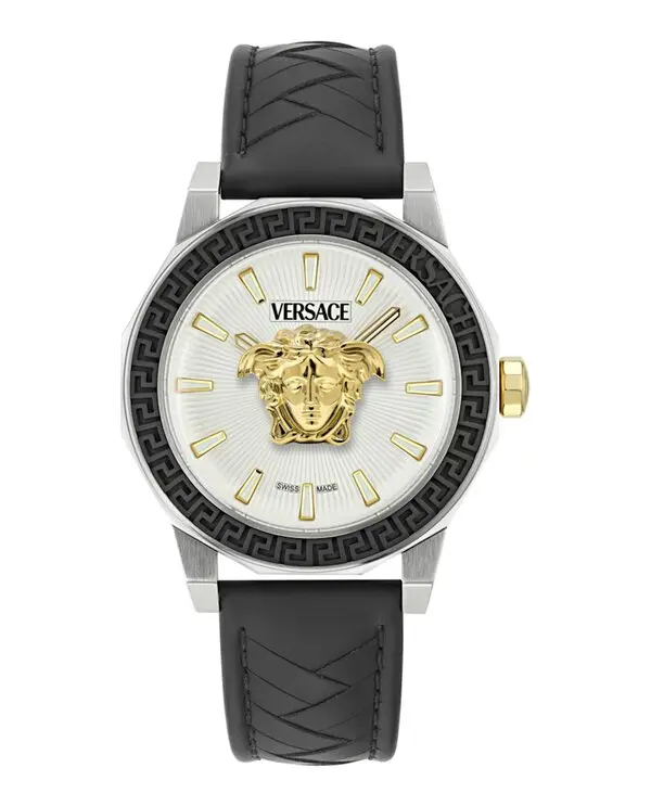 Versace Medusa Deco Leather Watch Ve9i00124 - Stainless Steel