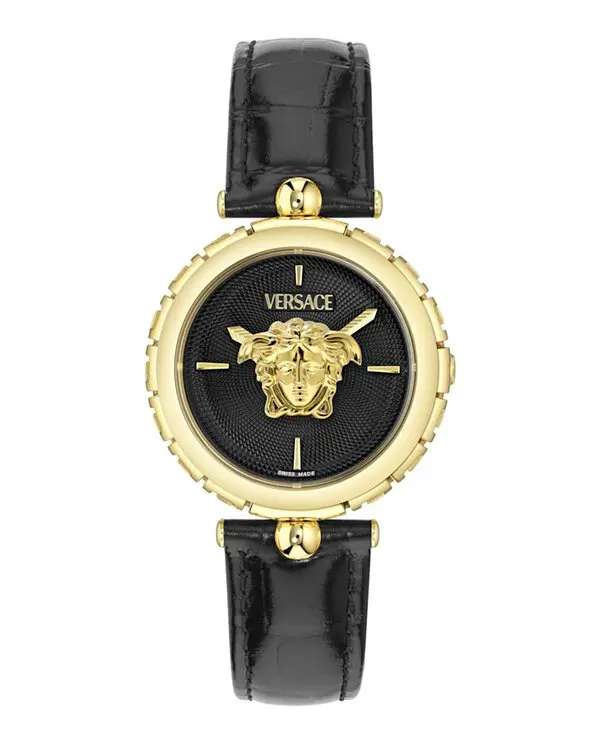 Versace Medusa Heritage Leather Watch - Stainless Steel