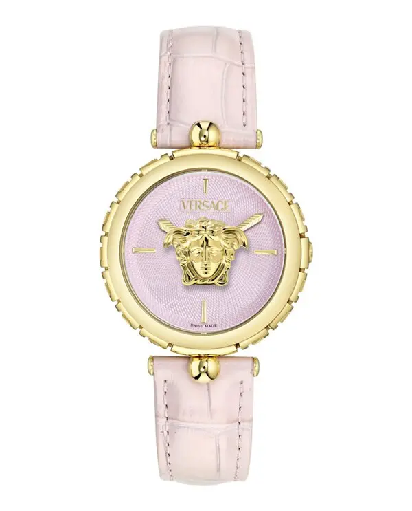 Versace Medusa Heritage Leather Watch - Stainless Steel