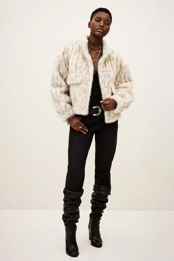 Ba&sh Saros Faux Fur Jacket
