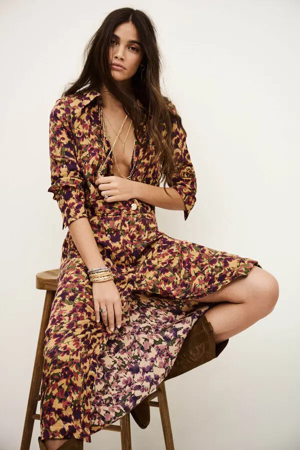Ba&sh Ninfa Printed Dress