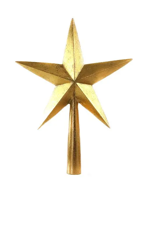 CODY FOSTER & CO Heritage Star Tree Topper In Metallic Gold