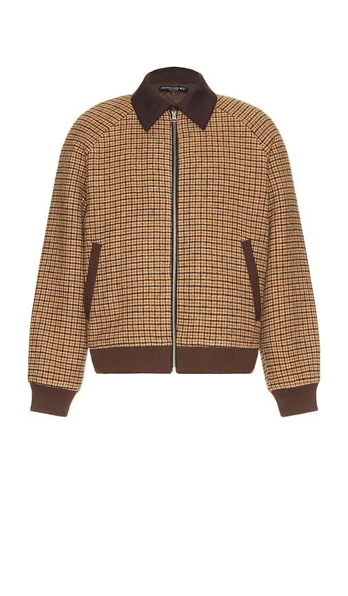 Central Park West Plaid Bomber Jacket