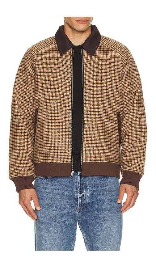 Central Park West Plaid Bomber Jacket
