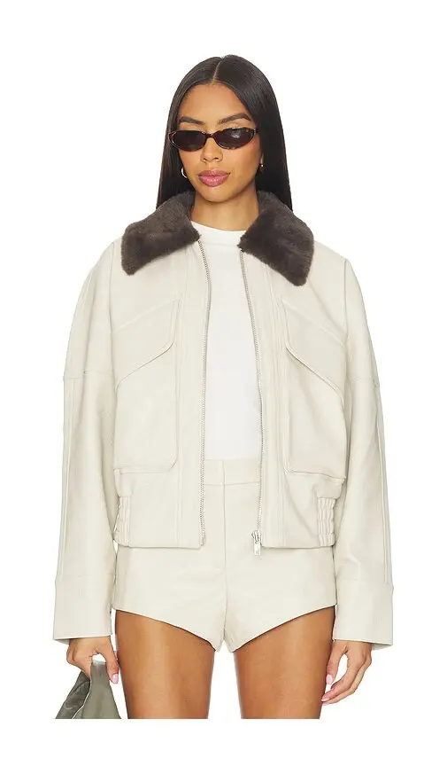 MADISON THE LABEL X Chappell Jacket With Faux Fur Collar