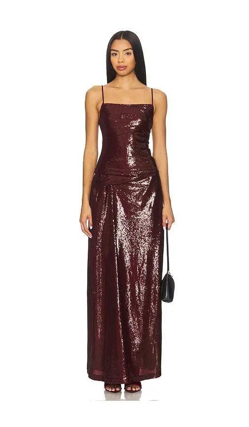 KATE BARTON Sequin Column Tank Top