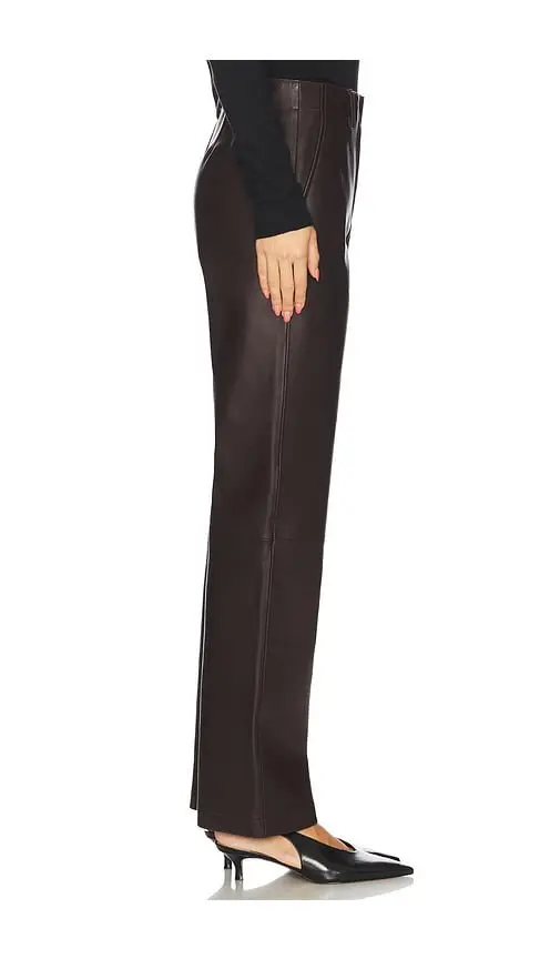 Theory Straight Classic Leather Pant