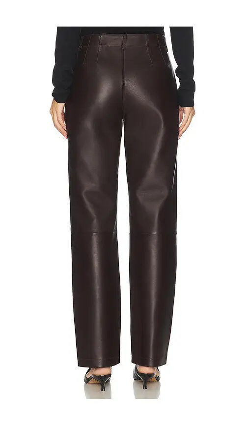 Theory Straight Classic Leather Pant