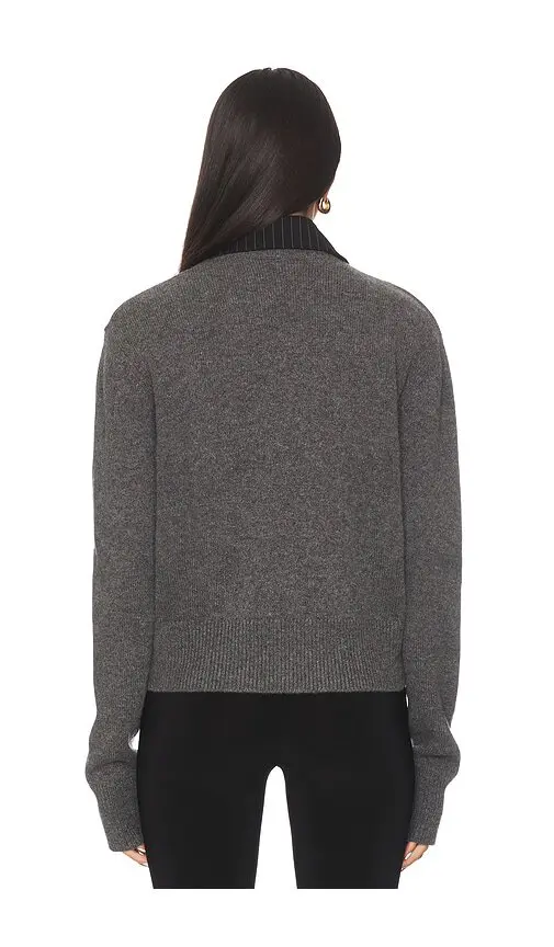 KATE BARTON Pinched Crewneck Sweater With Collar