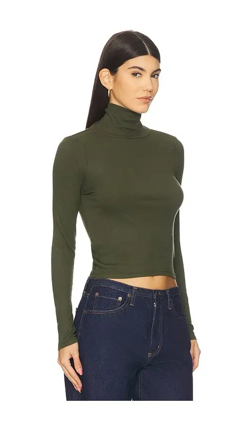 BOBI Crop Turtleneck Top
