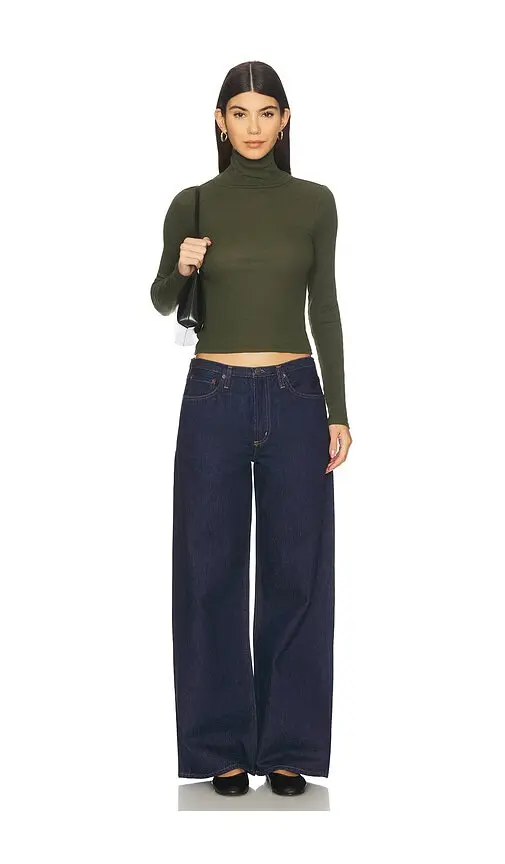BOBI Crop Turtleneck Top