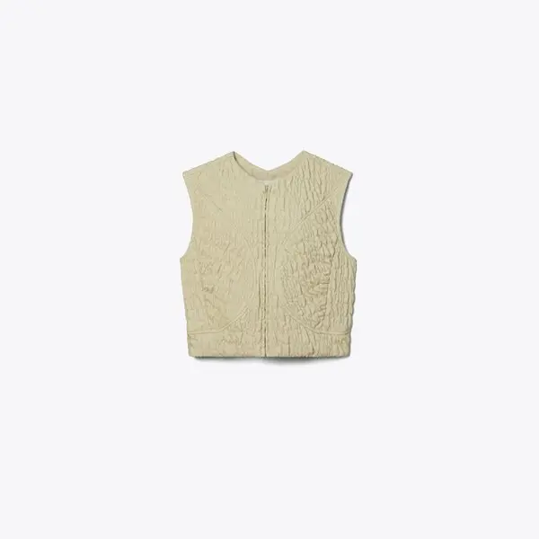Tory Burch Cropped Wool-silk Top