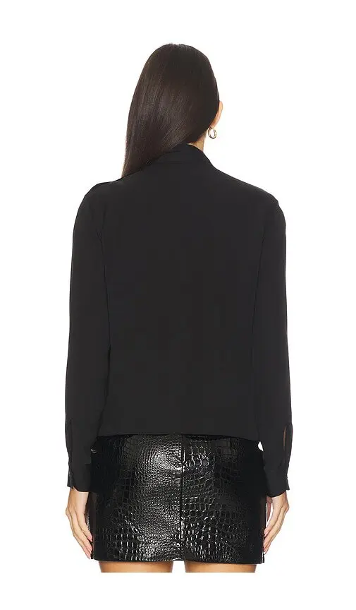 Theory Side Tie Neck Blouse