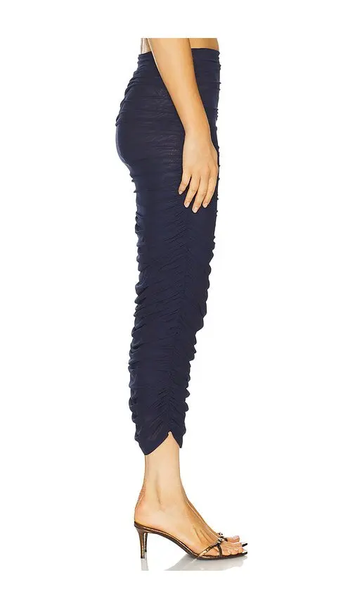 SEROYA Ada Ruched Skirt - Navy