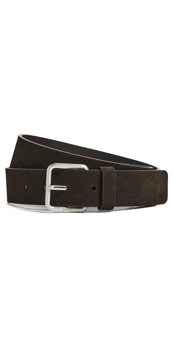 BOSS Leather Belt - Dark Brown