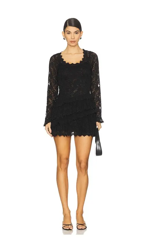 LoveShackFancy Rhea Dress - Black