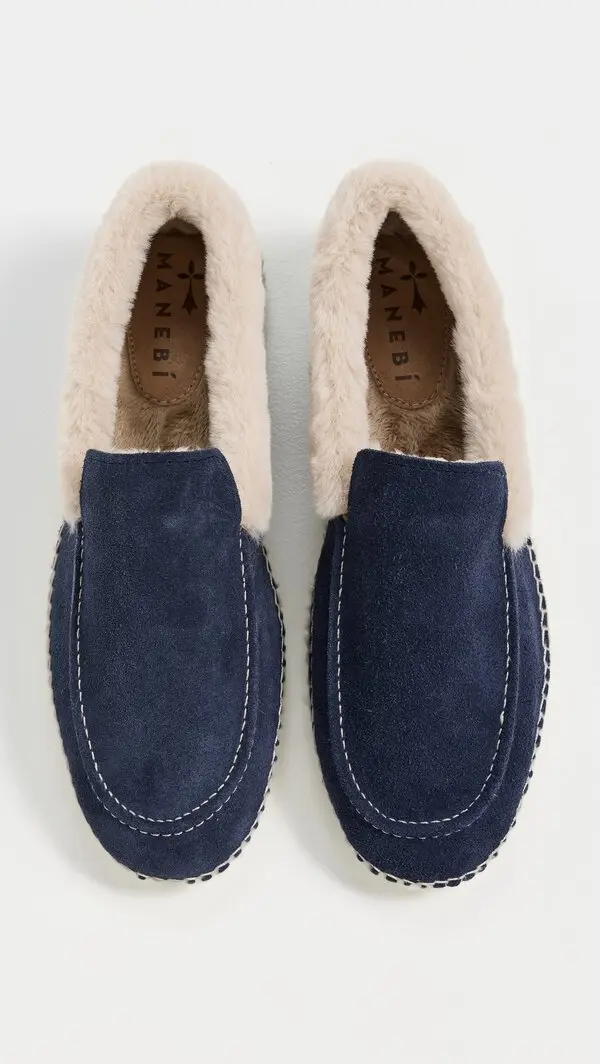 Manebí Fleece Lined Suede Slippers