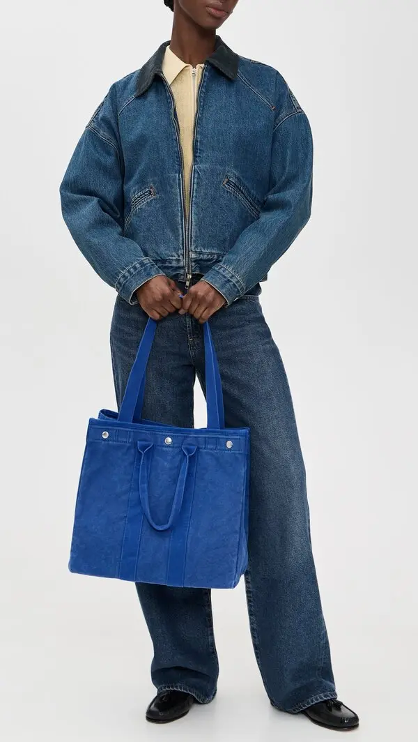 ALEX MILL Canvas Tote - Cobalt